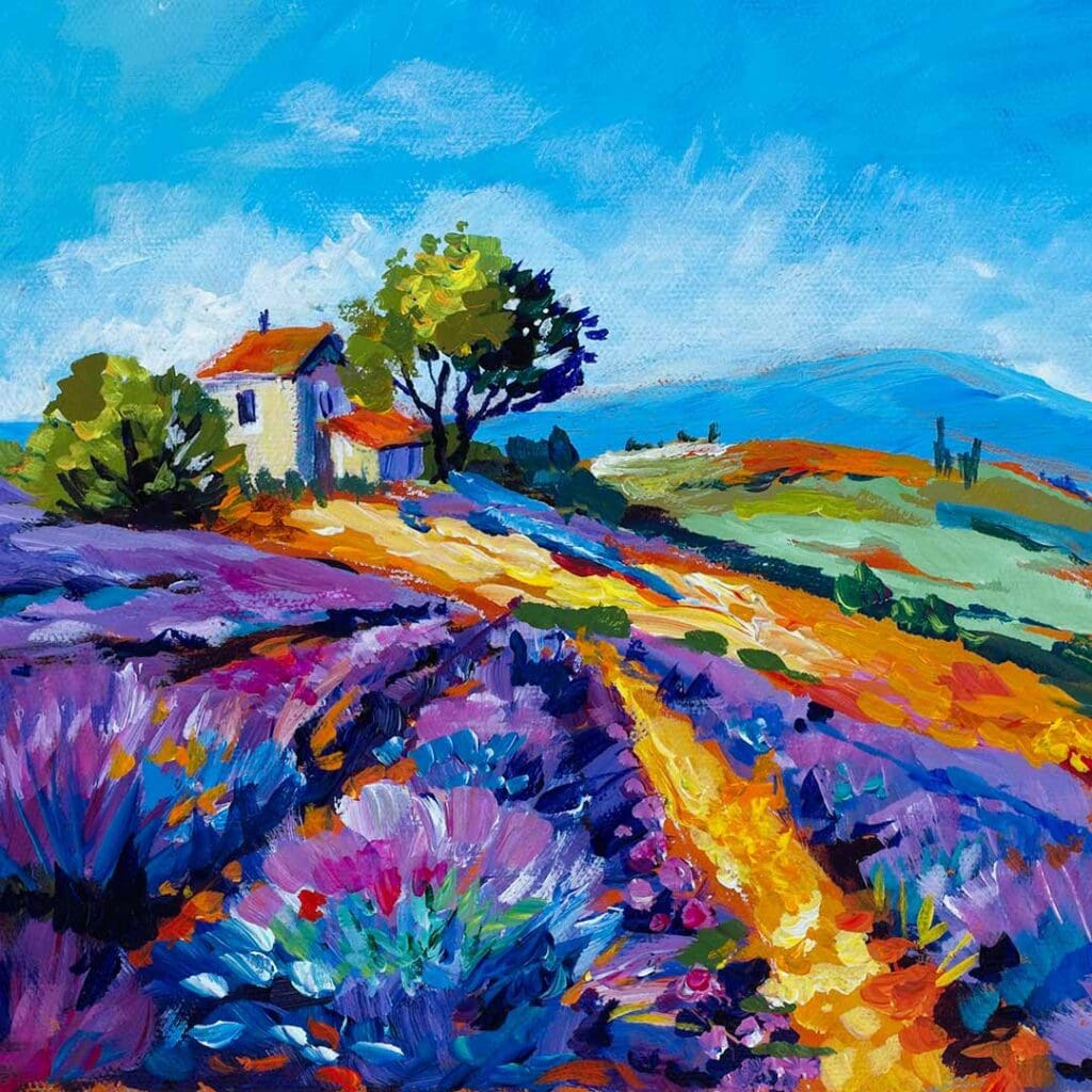 Lavender Fields Forever – Acrylic Art Lounge