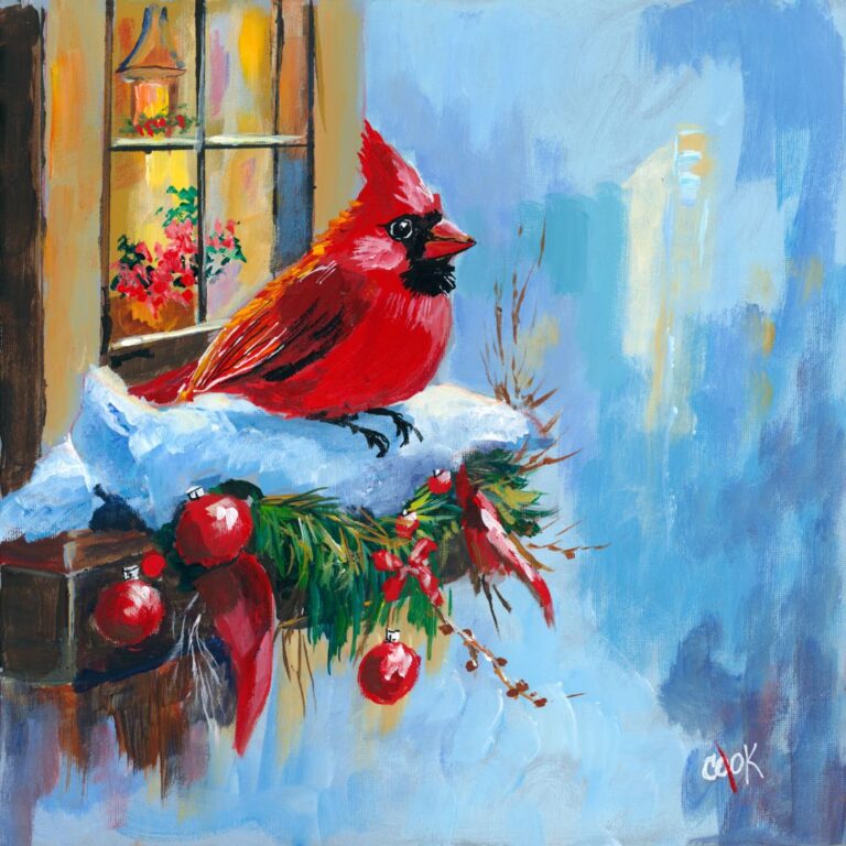 Cardinal in Winter – Acrylic Art Lounge